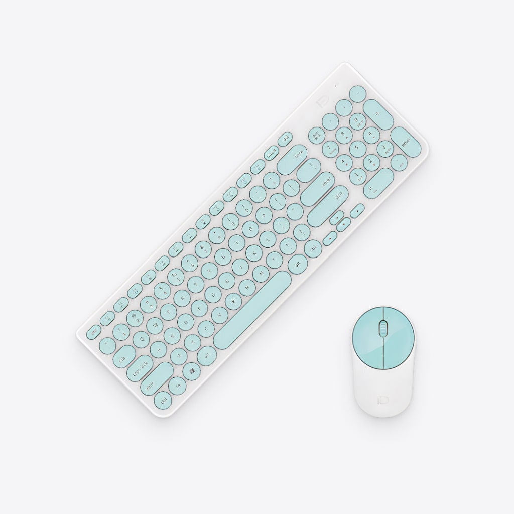 Mint Green Keyboard & Mouse Set - BEST USA MALL